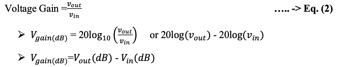 Power Gain and Voltage Gain in dB - Rahsoft