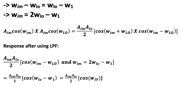 Image rejection in Heterodyne Receiver - Rahsoft