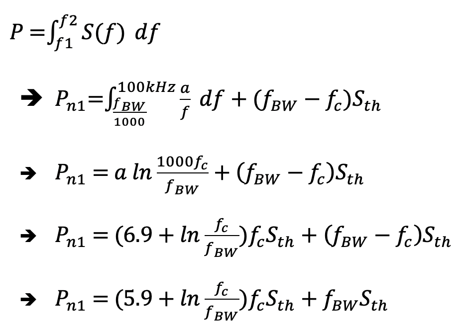 Calculate Flicker Noise Penalty with Example - Rahsoft