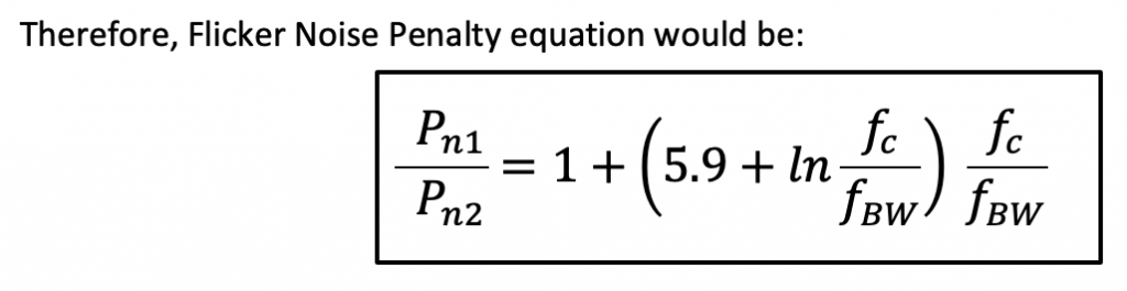 Calculate Flicker Noise Penalty With Example Rahsoft