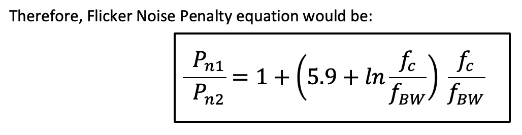 Calculate Flicker Noise Penalty With Example Rahsoft