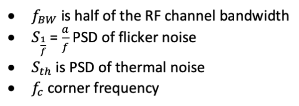 Calculate Flicker Noise Penalty with Example - Rahsoft