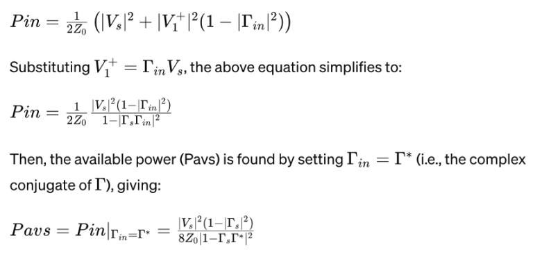 Available and Transducer Power Gain in Two-Port Networks: Derivation ...